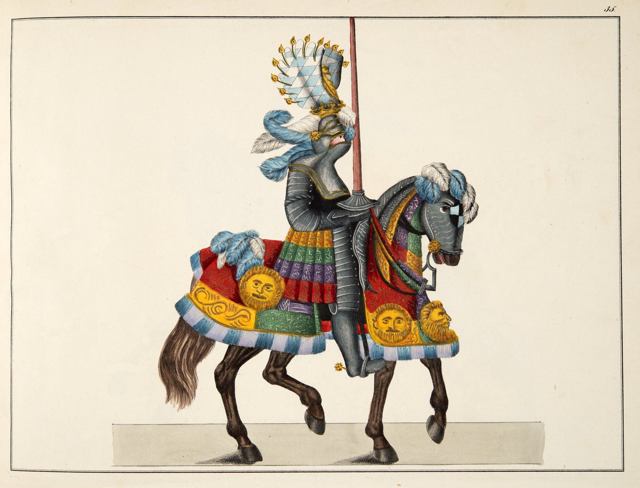 A Knight on His Way to a Tournament, Plate from 'A History of the ...