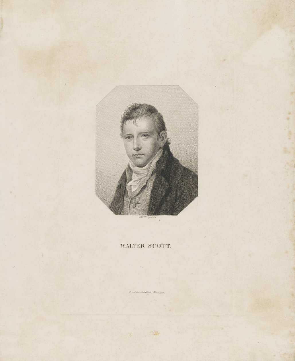 Portrait of the Historical Novelist and Poet Sir Walter Scott