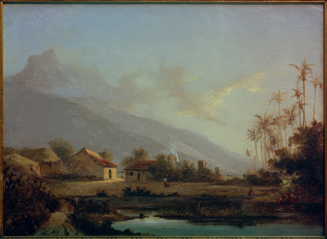 Tropical Landscape by Fritz Melbye: Premium art reproduction
