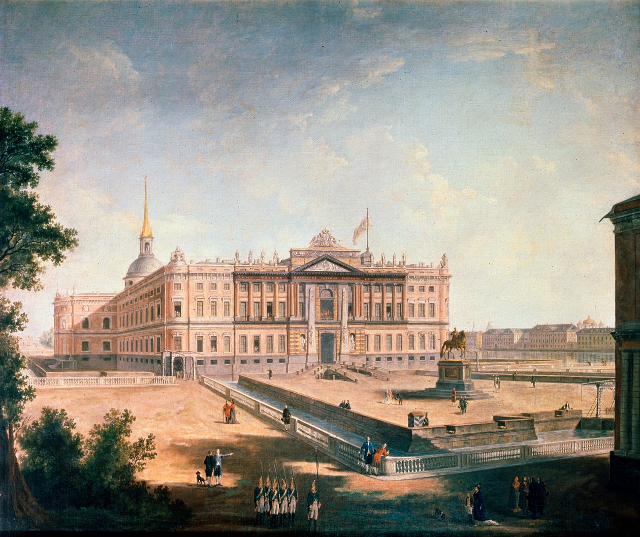 View of the Michael Palace and the Connetable Square, St Petersburg