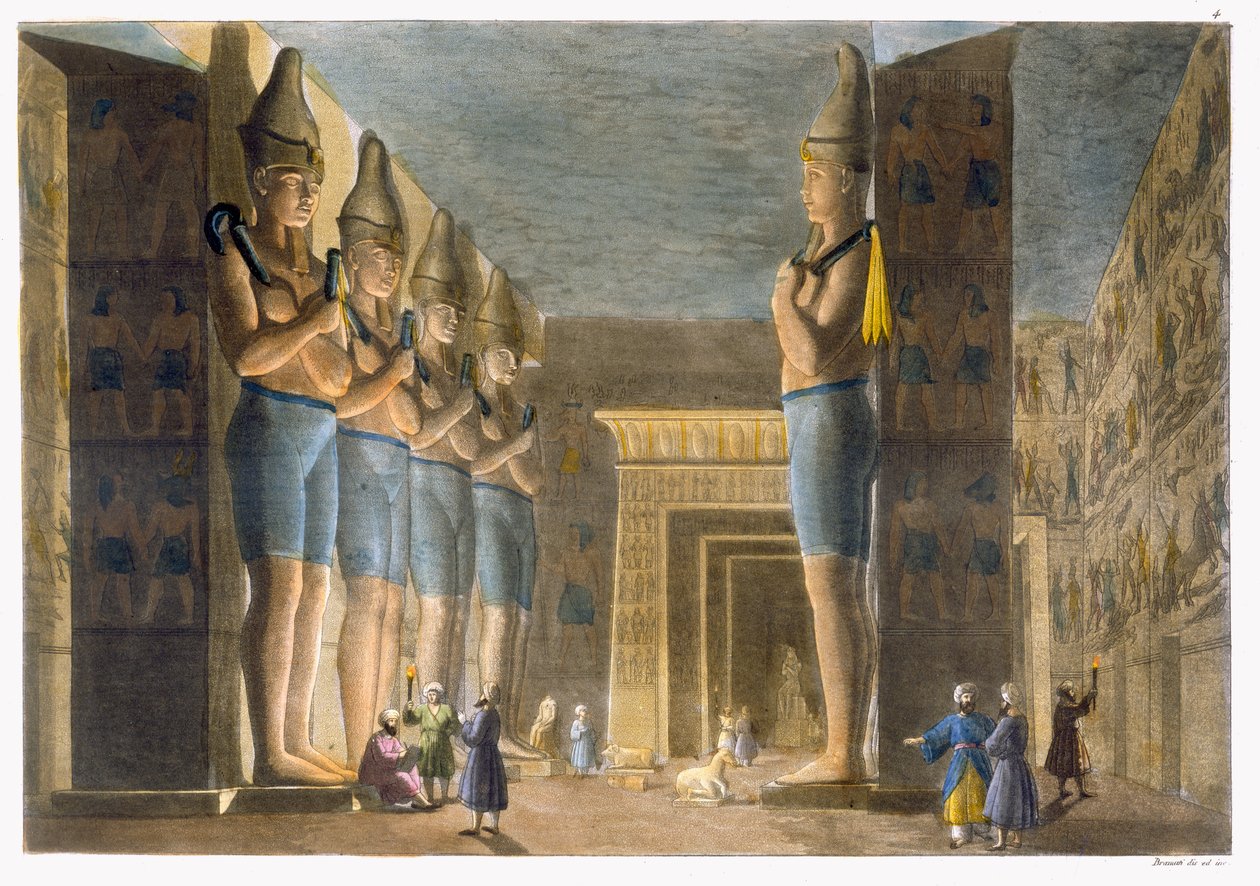Temple of Ramesses II (1279-13 BC) Abu Simbel, Egypt, Plate 4 from 'Le ...