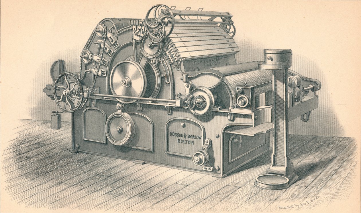 Self Stripping Carding Engine, by Dobson and Barlow Bolton