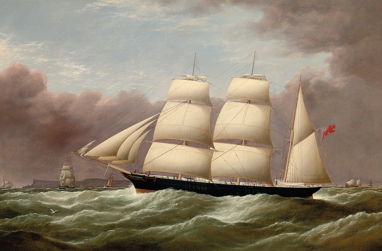 The Barque Alfred Hawley off the Skerries on Her Way into Liverpool