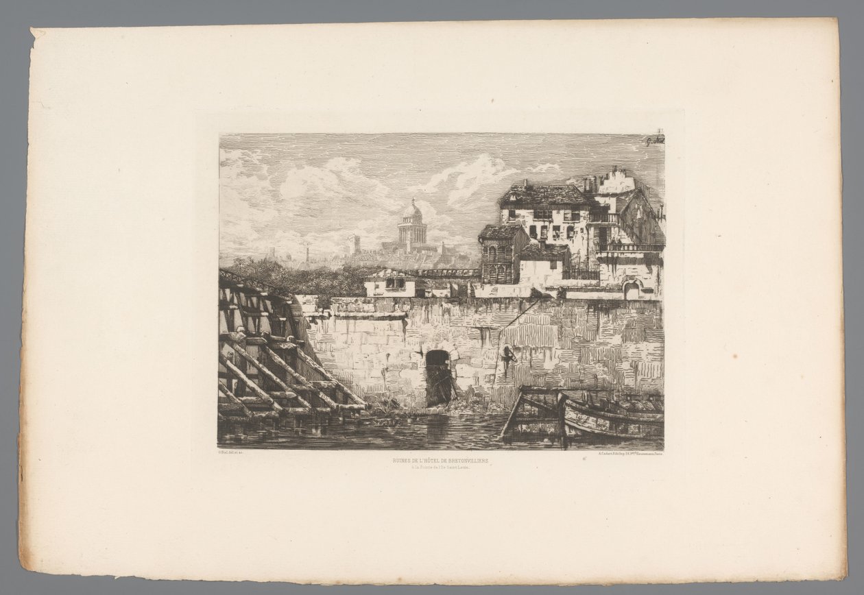 View of the Ruin of the Hôtel de Bretonvilliers (series title: French ...
