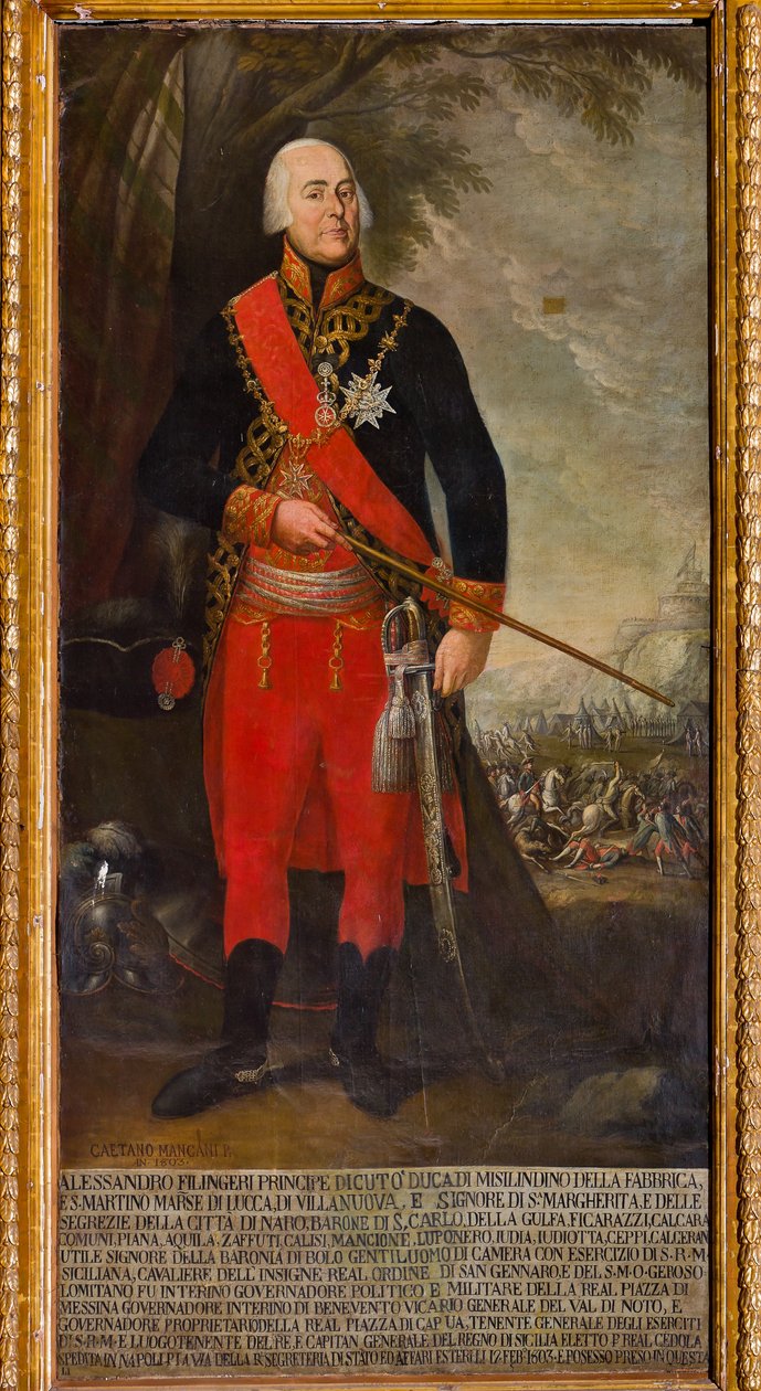 Alessandro Filangeri, Lieutenant of the King