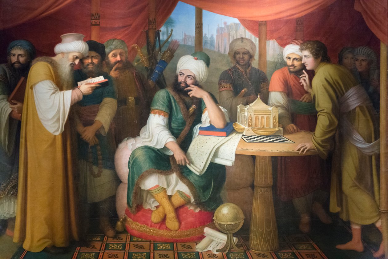 Harun Al Rashid in His Tent with the Wise Men of the East