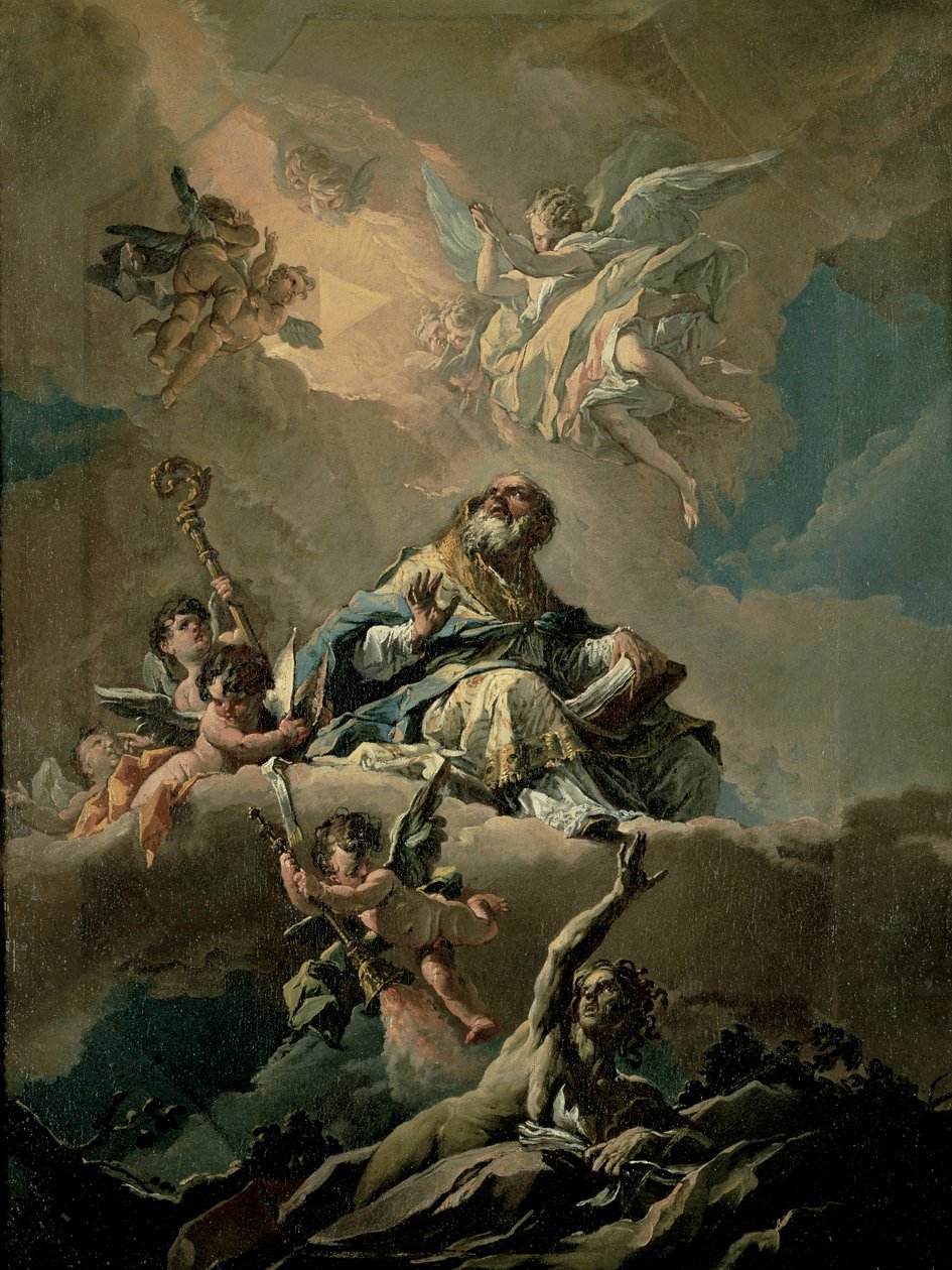 St. Ambrose in Glory by Gasparo Diziani: Fine art print