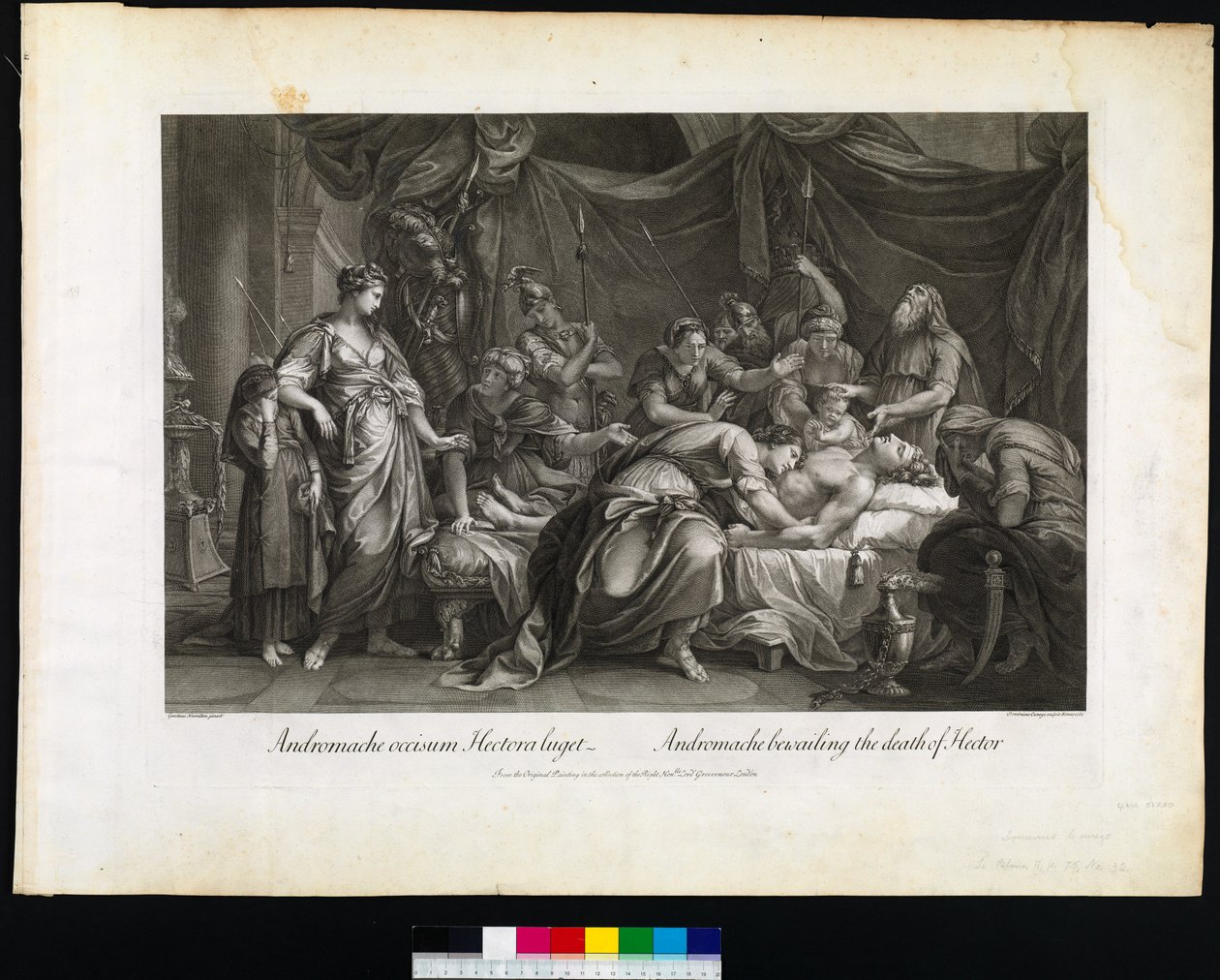 Andromache Bewailing the Death of Hector, Engraved by Domenico Cunego