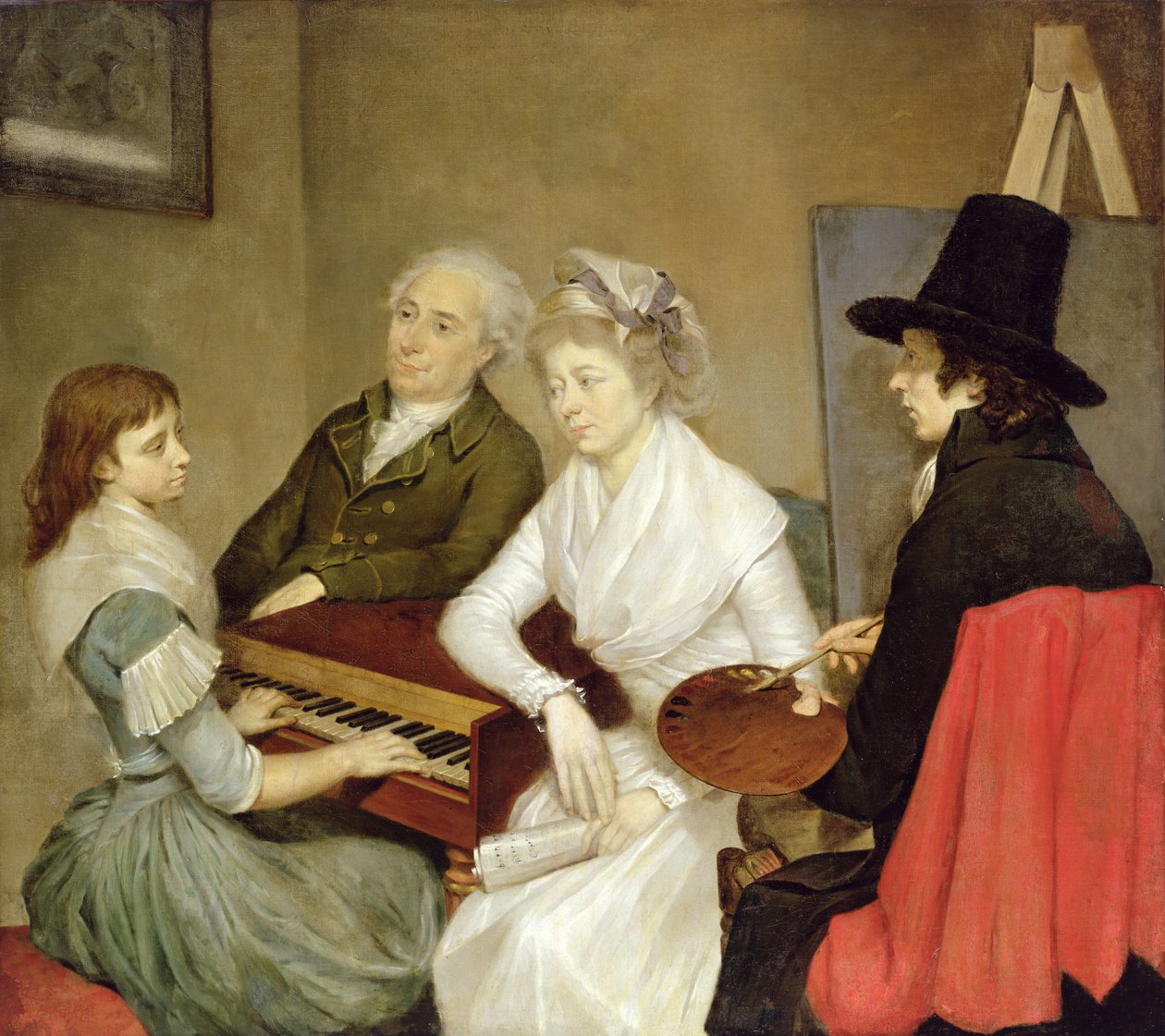 Self Portrait with Family by Georg Ludwig Eckhardt