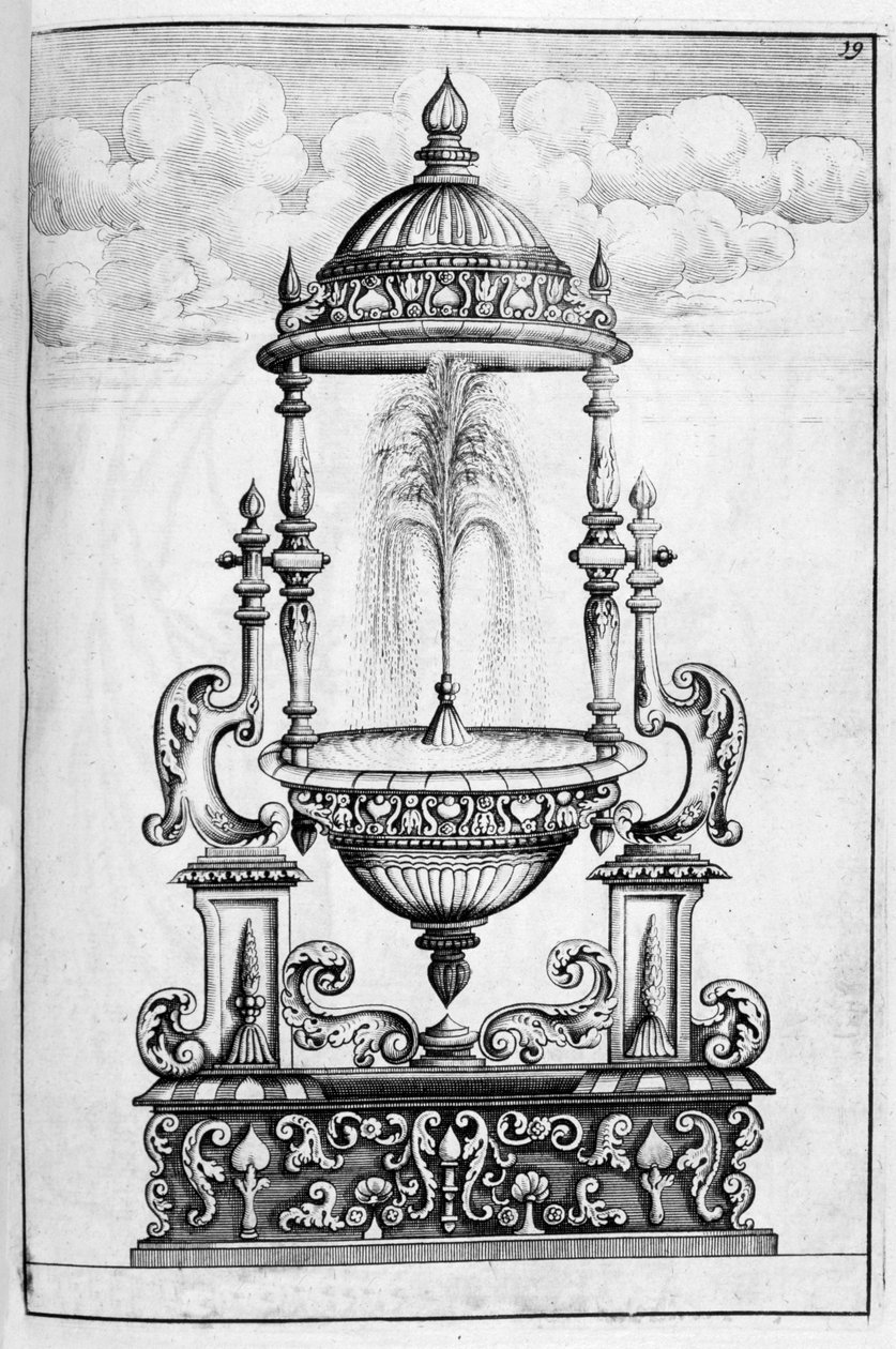 Fountain Design by Georg Andreas Bockler: Fine art print