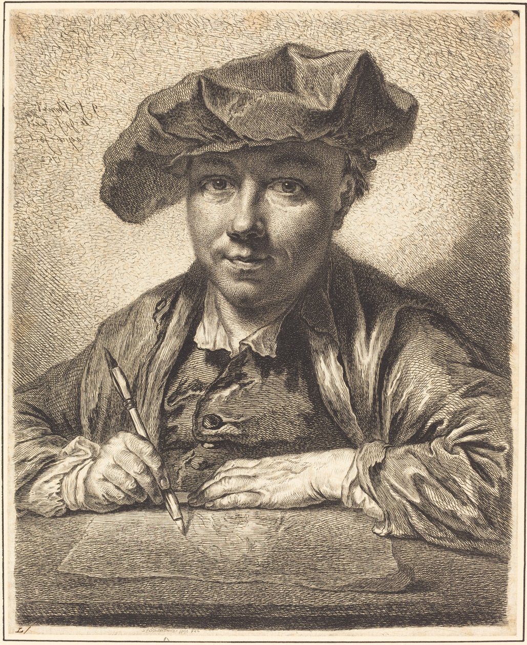 Self-Portrait, Drawing by Georg Friedrich Schmidt