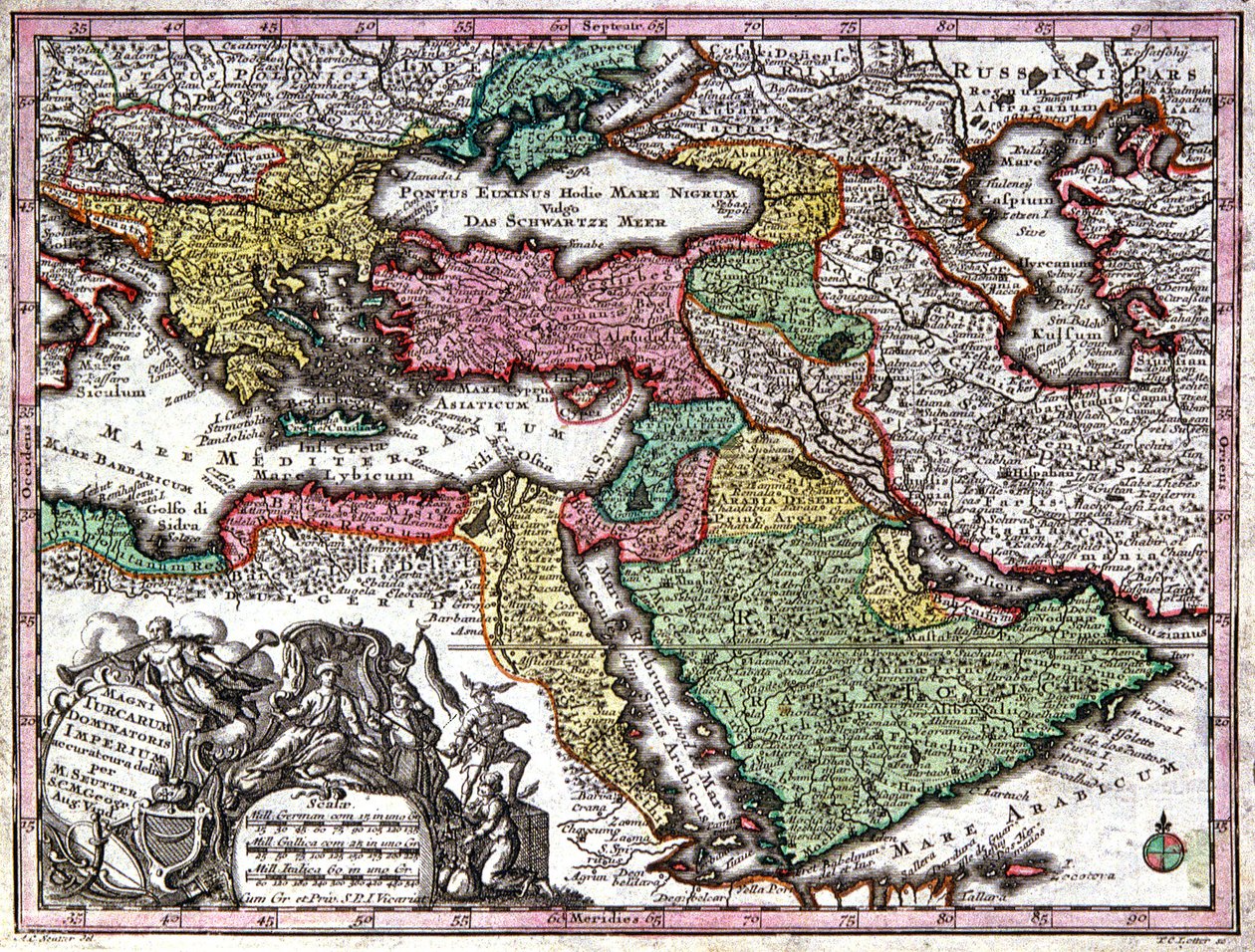 Map of Ottoman Empire by Georg Matthäus Seutter