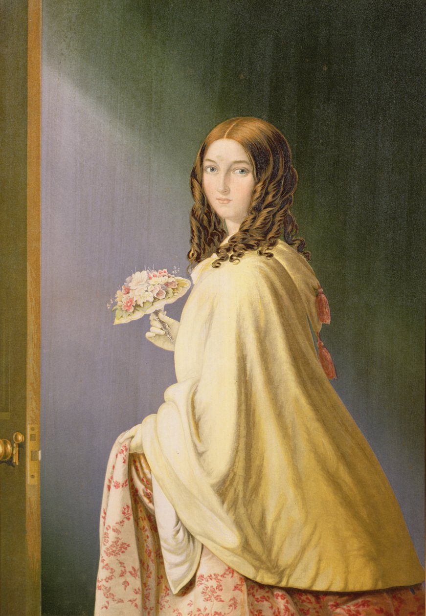 Woman with a Posy by George Baxter: Buy fine art print