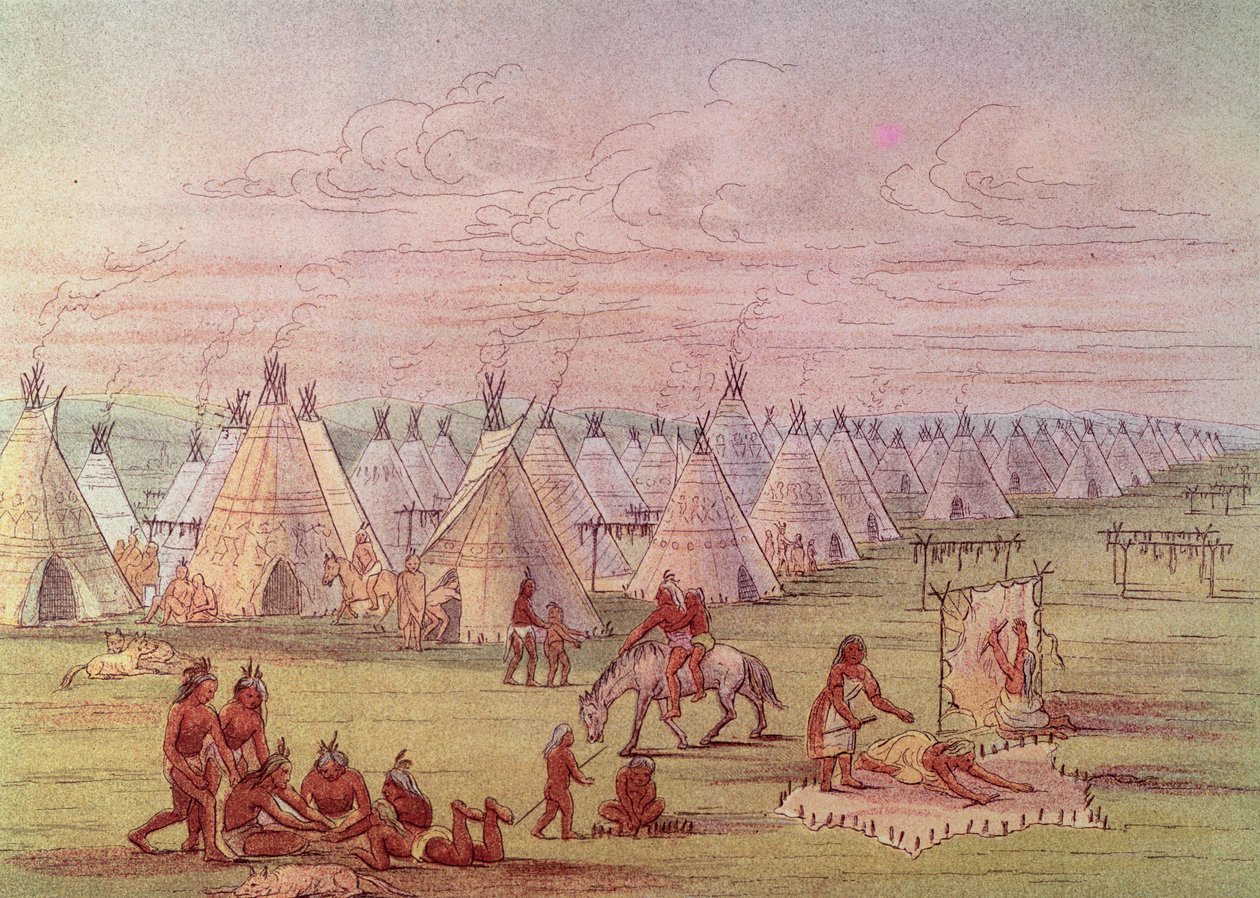 Comanche Village by George Catlin: Buy fine art print