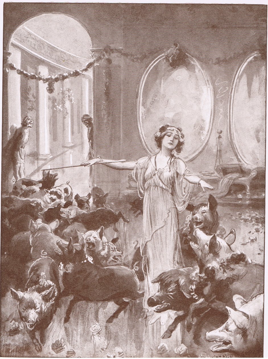 Circe's Palace: Begone to your sty cried the enchantress