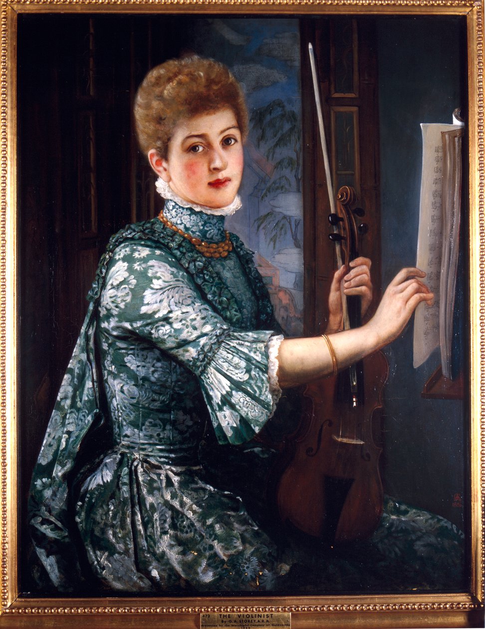 The Violinist by George Adolphus Storey: Fine art print