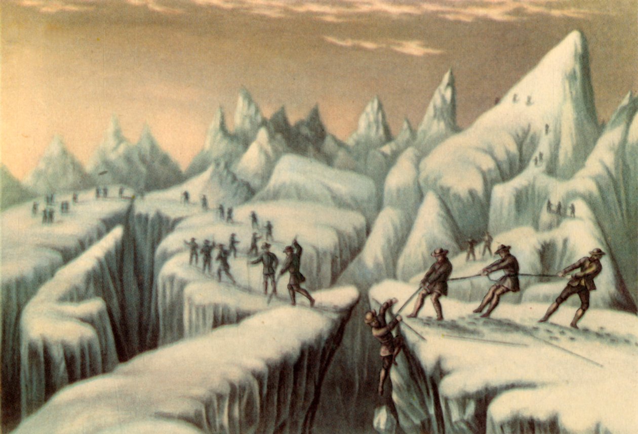 Stage in the ascent of Mont Blanc by George Baxter