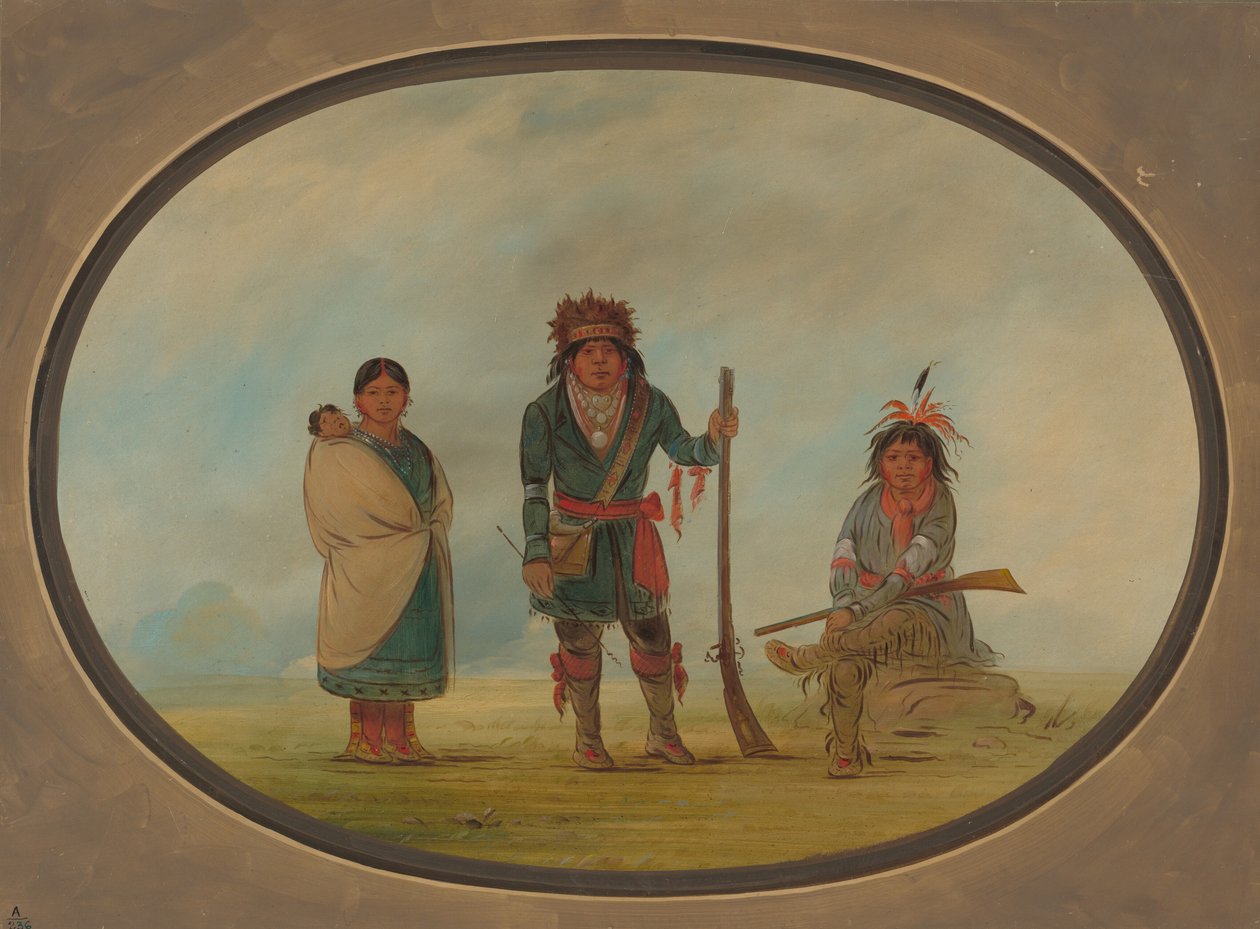 Three Micmac Indians by George Catlin: Buy fine art print