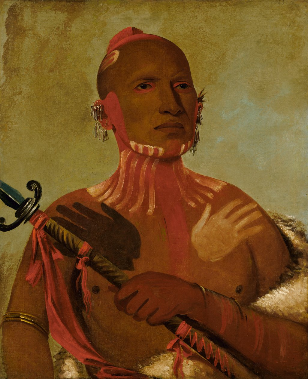 Wee-sheet, Sturgeon's Head, a Fox Warrior by George Catlin
