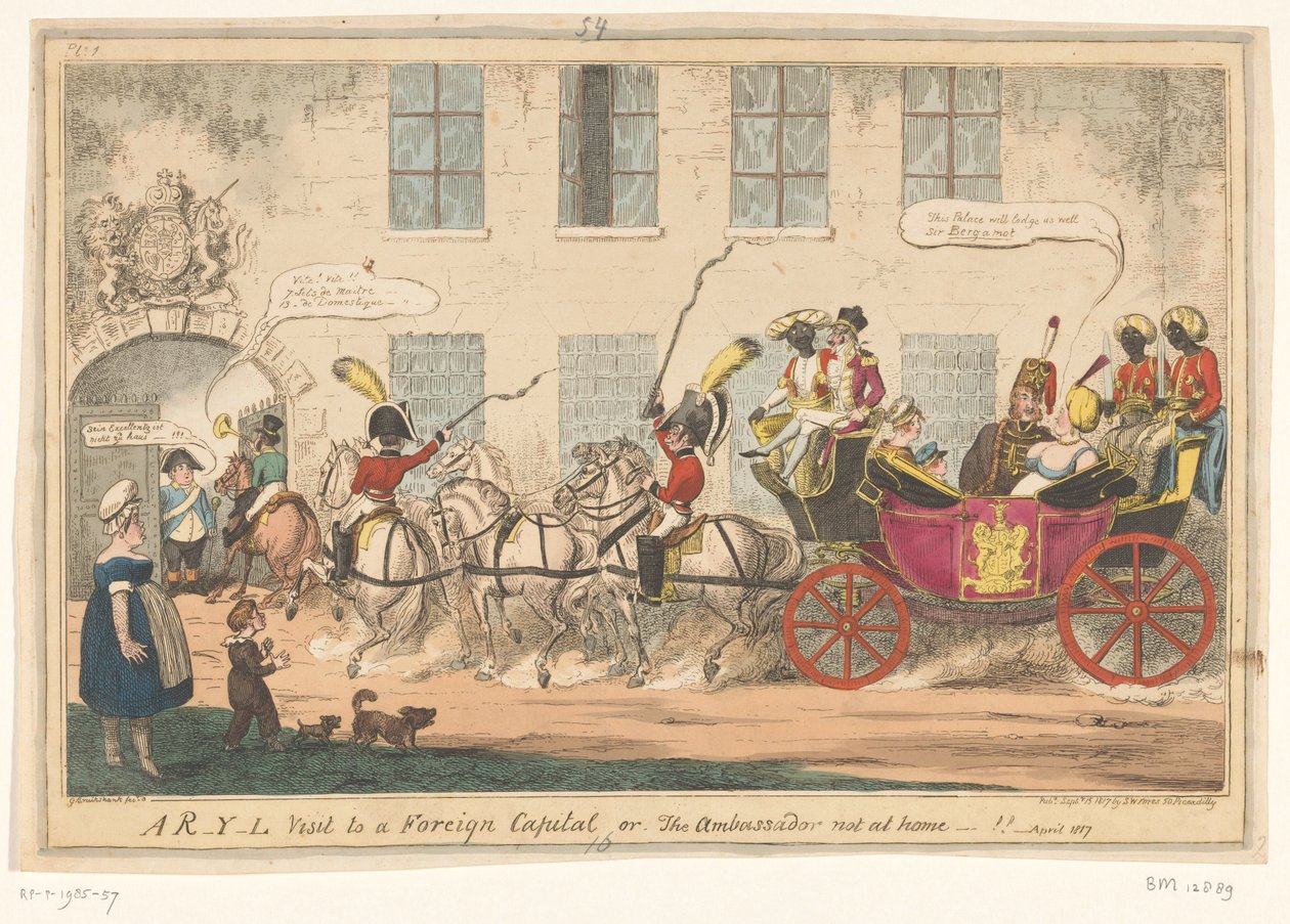 Caricature of Princess Caroline, 1817 (A R-Y-L Visit to a Foreign ...