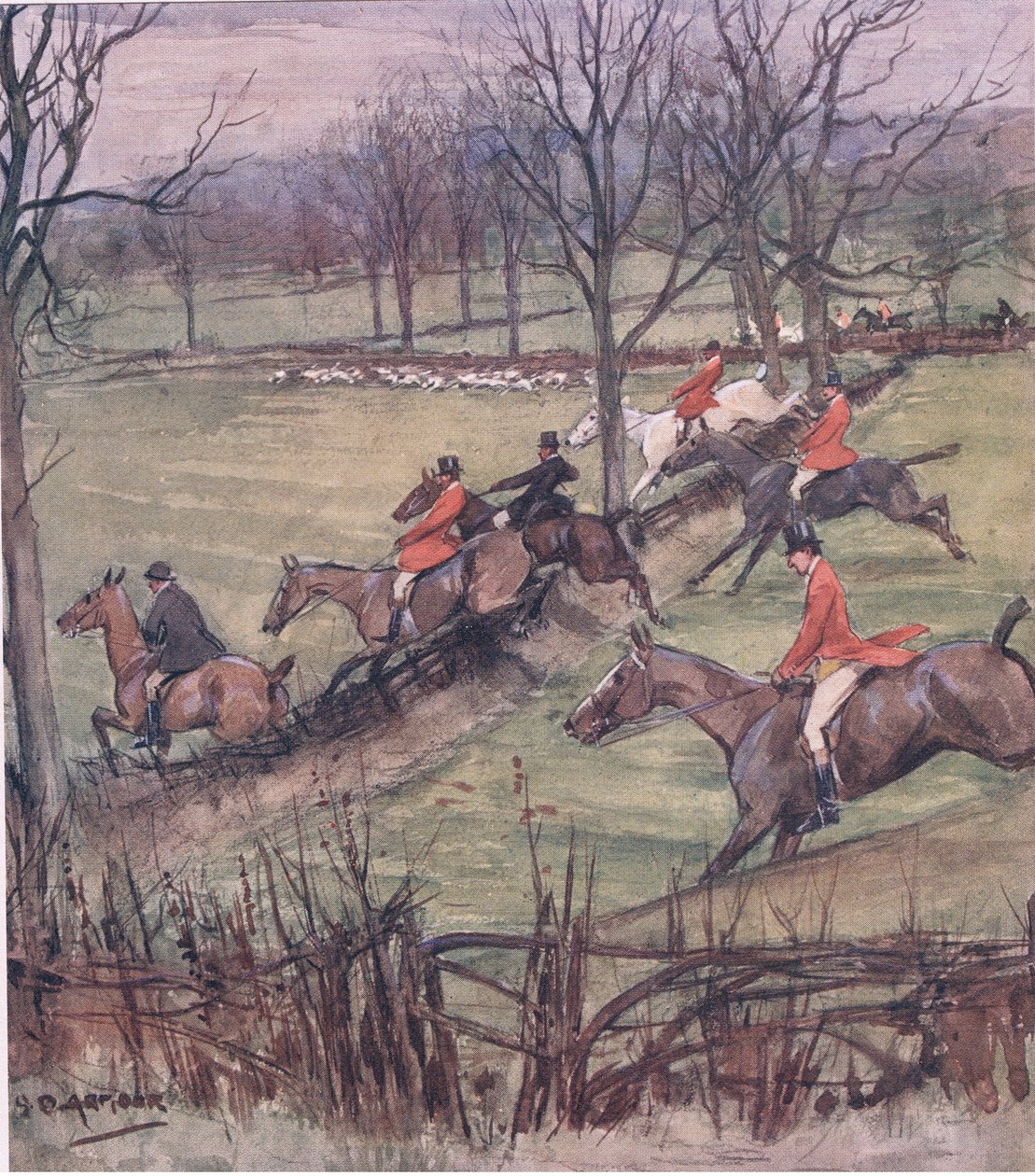 Nearly abreast of the pack, from Mr Jorrocks' Lectors published by ...