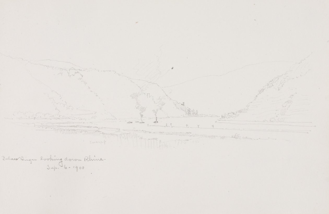 Below Bingen Looking Down the Rhine by George Elbert Burr