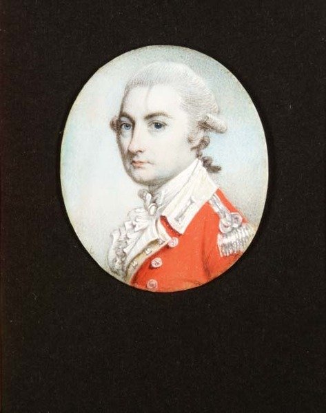 Miniature of a Captain of Infantry by George Engleheart
