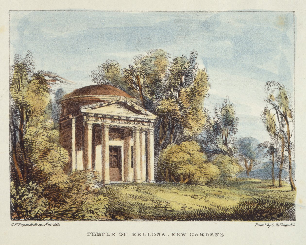 Temple of Bellona, Kew Gardens, plate 24 from Kew Gardens: A Series of ...