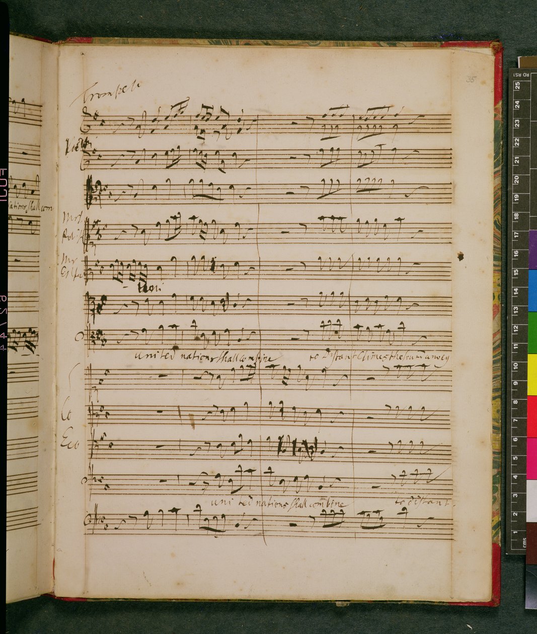 Original Score for Handel's Birthday Ode for Queen Anne