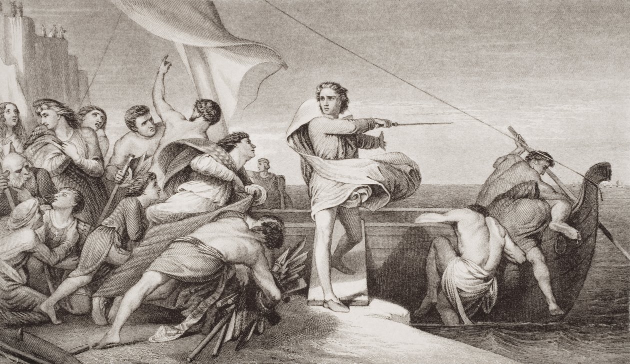 King Alfred Inciting the Anglo-Saxons to Repel the Invasion of the ...