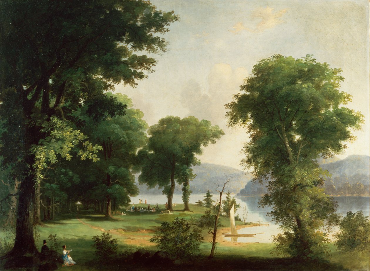 A Day on the Hudson by George Henry Durrie: Fine art print
