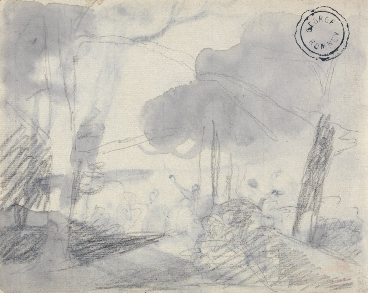 Sketch of Trees by George Romney: Buy fine art print