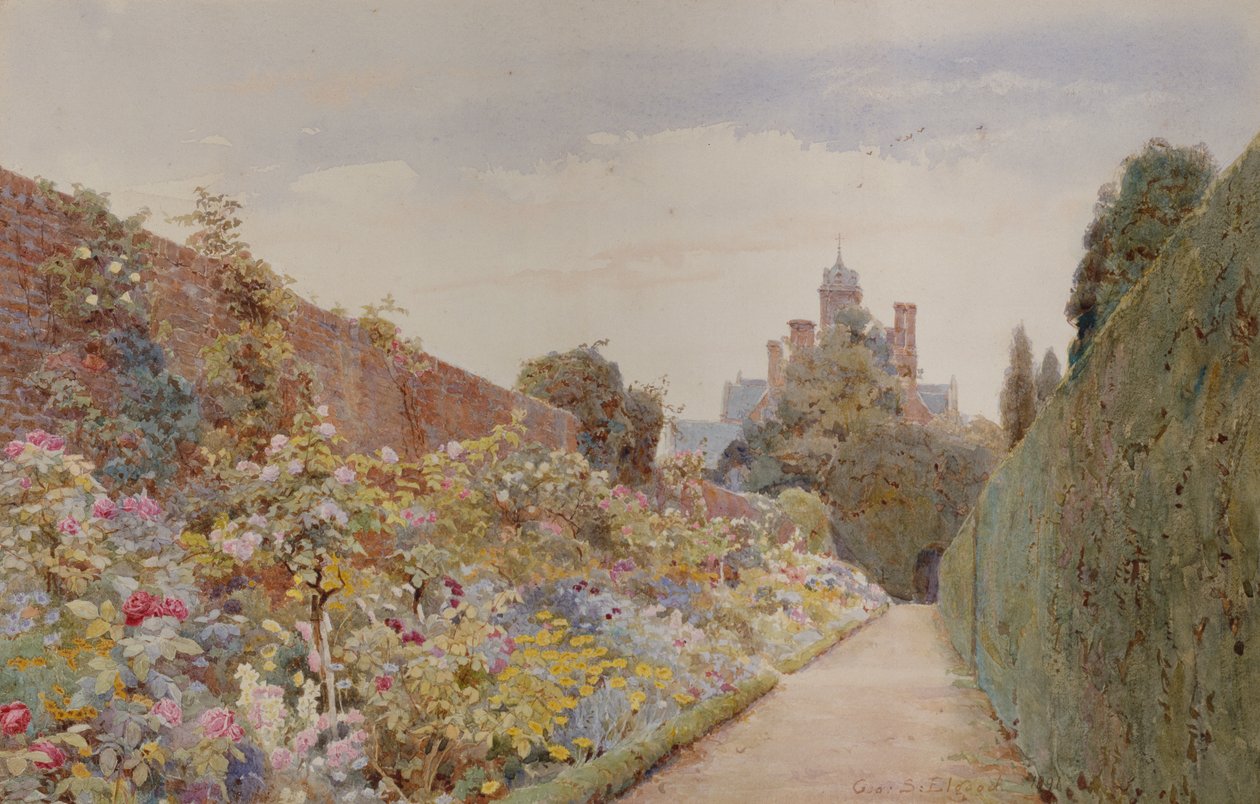 The Rose Walk at Mynthurst, c.1940 by George Samuel Elgood