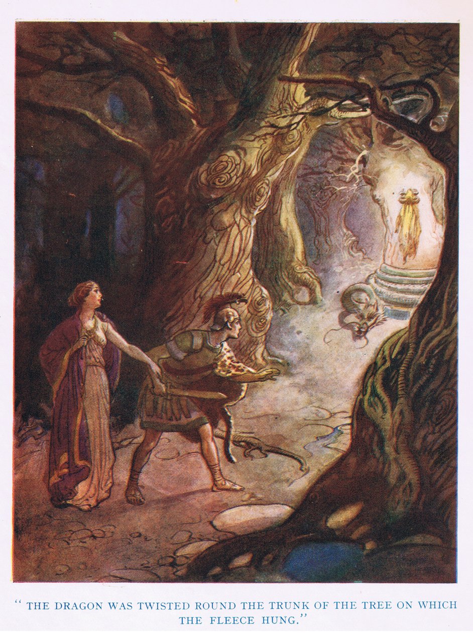 The Golden Fleece: The Dragon Was Twisted Round the Trunk of the Tree ...