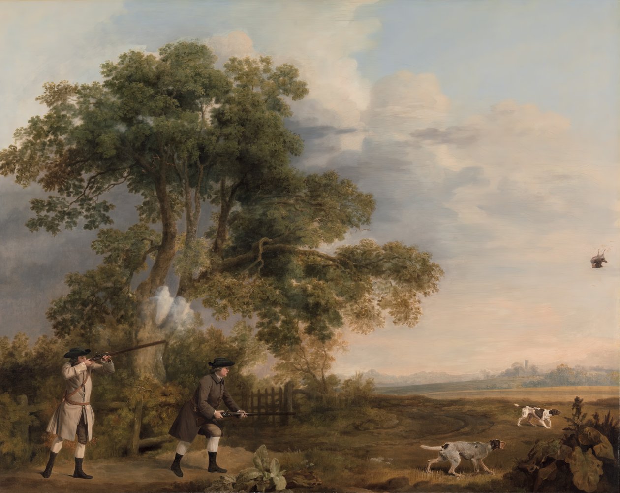 Two Gentlemen Shooting by George Stubbs: Fine art print