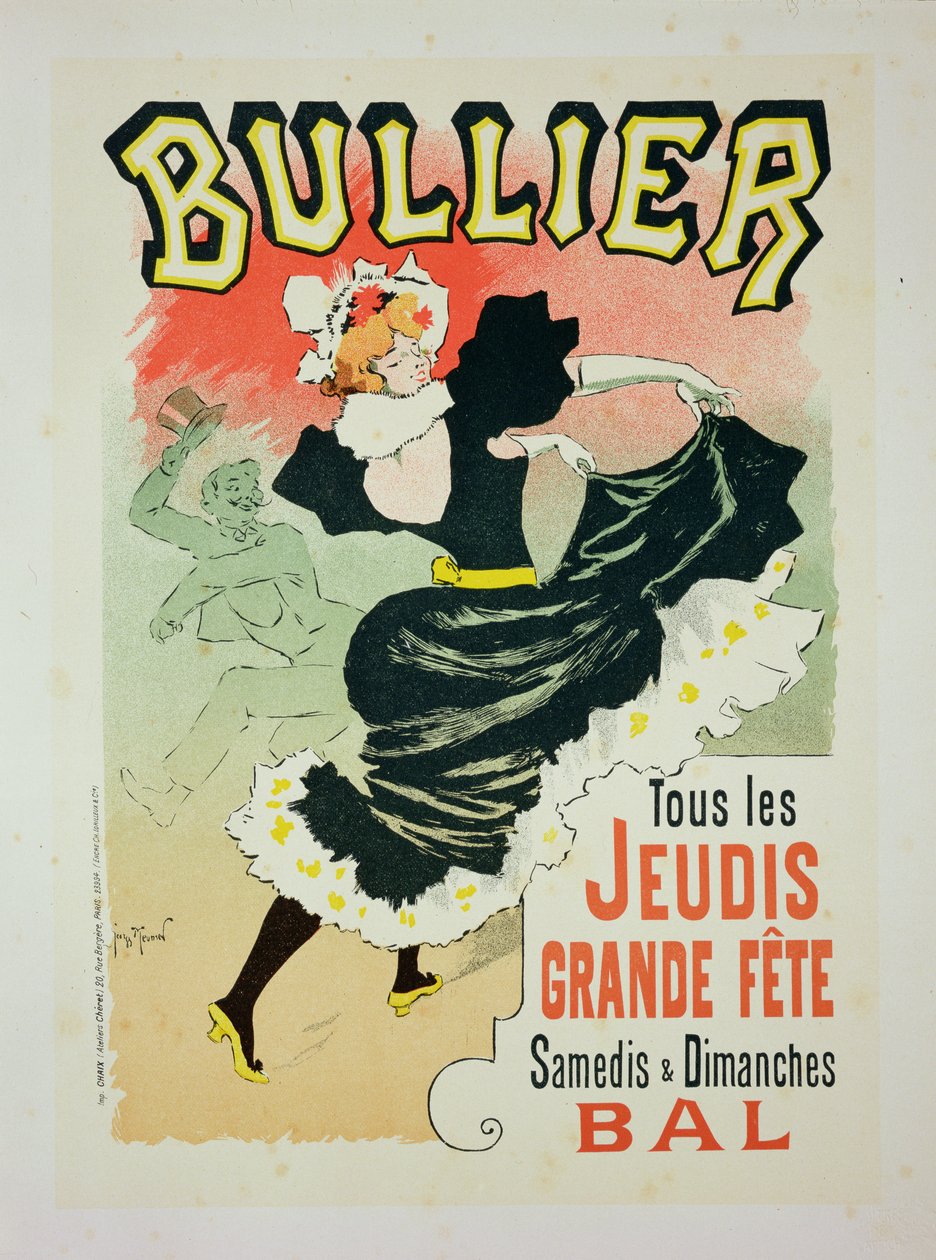 Reproduction of a Poster Advertising the 'Bullier Ball', 1894