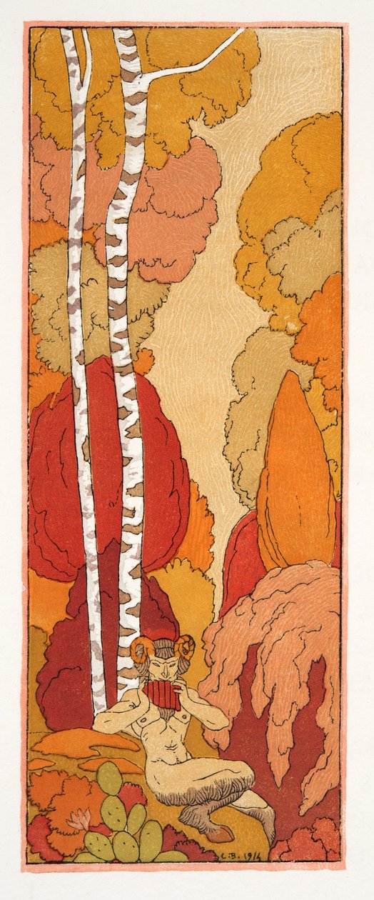 Chant Pastoral, Illustration from Les Chansons de Bilitis, by Pierre ...