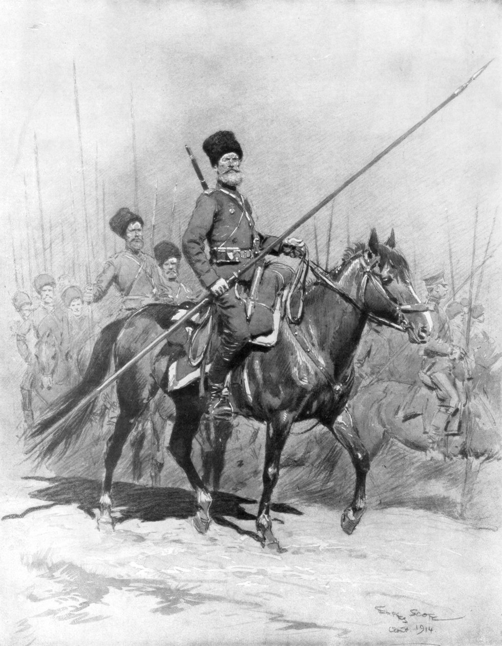 Cossack Cavalry by Georges Bertin Scott: Fine art print
