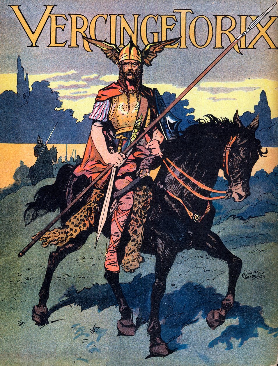 Portrait of Vercingetorix, warrior and Gallic leader of the Arvernes ...