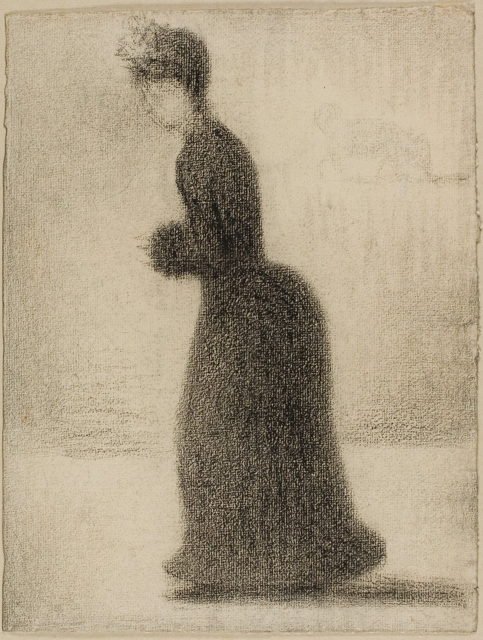 Woman with a Muff by Georges Pierre Seurat: Fine art print