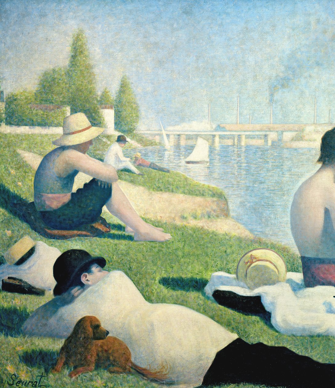 Bathers at Asnieres (detail) by Georges Seurat