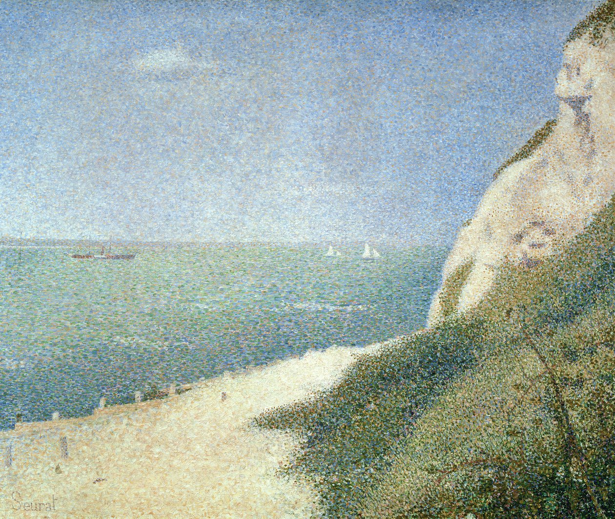 Beach at Bas Butin, Honfleur, 1886 by Georges Seurat