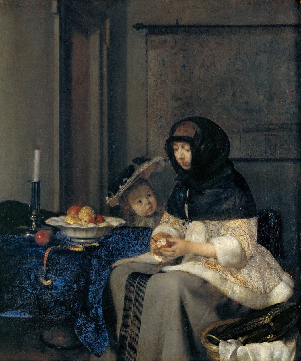 The Apple Peeler by Gerard Ter Borch the Younger