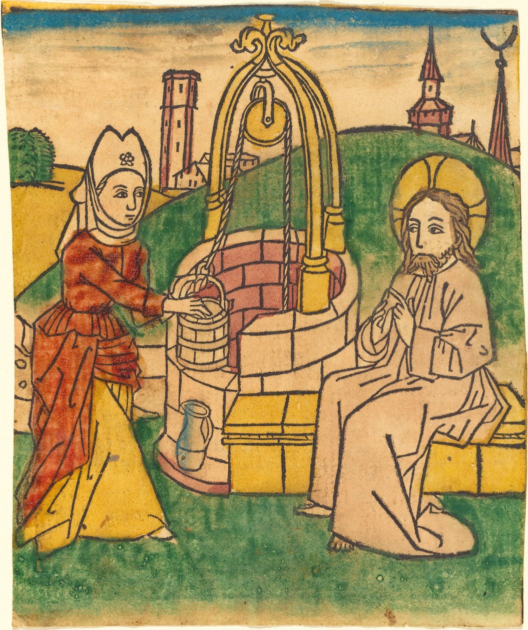 Christ and the Woman of Samaria by German 15th Century