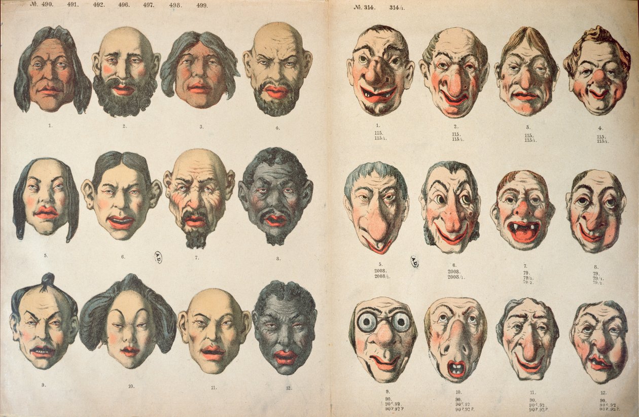 Carnival masks by German School: Buy fine art print