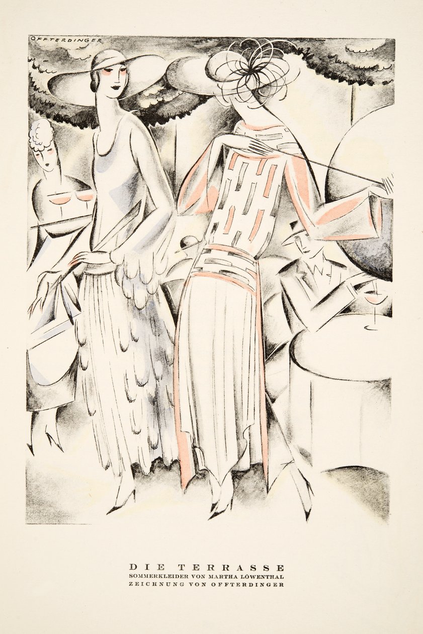 Die Terrasse, Advertisement for Summer Dresses by Martha Lowenthal ...