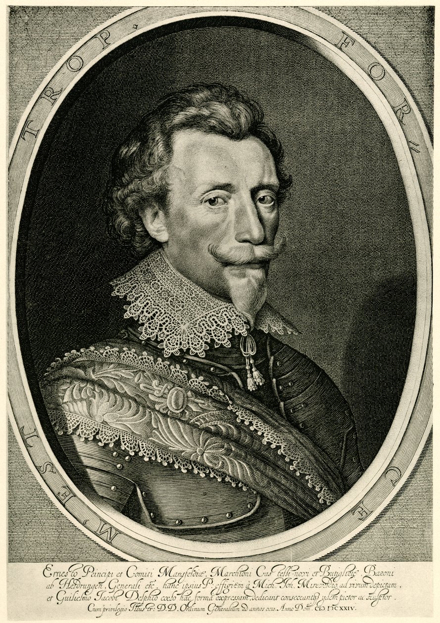 Ernst Count of Mansfeld by German School: Fine art print