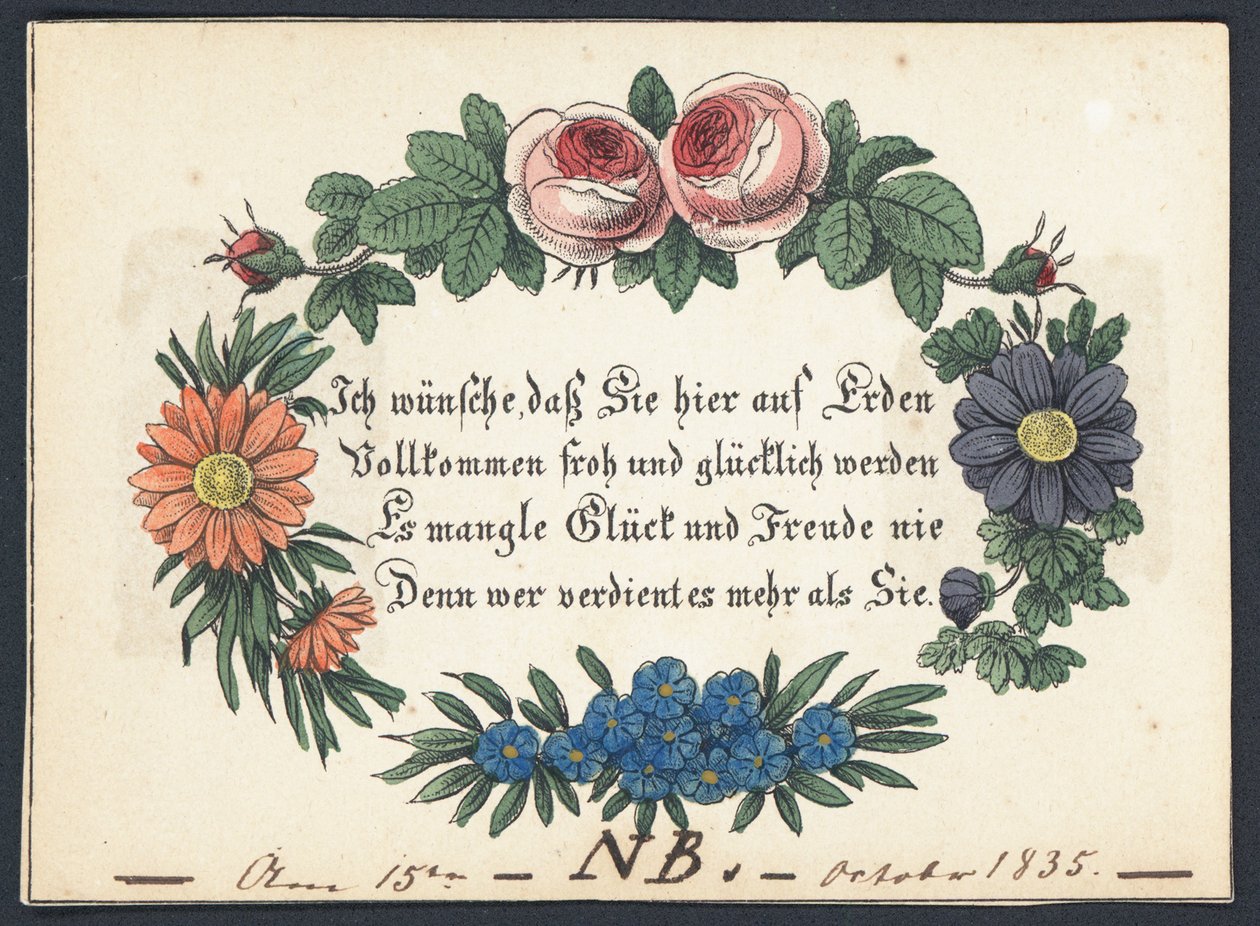 German Greetings Card by German School: Buy fine art print