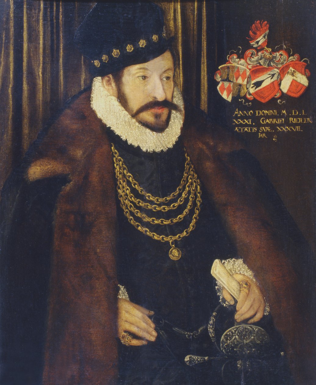 Portrait of Gabriel Ridler, 1581 by German School