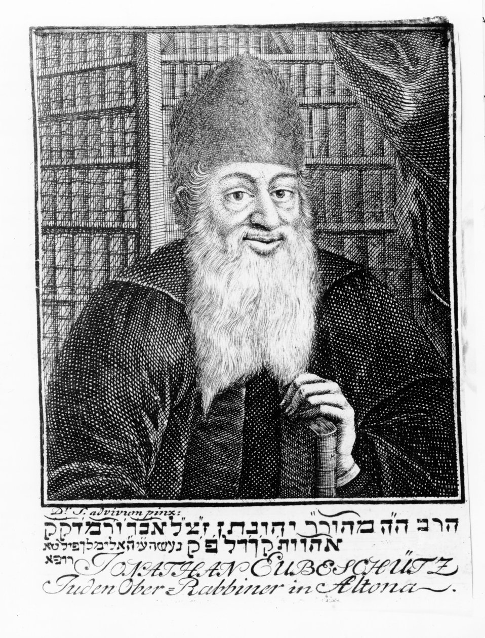 Portrait of Jonathan Eubeschutz, Chief Rabbi in Altona